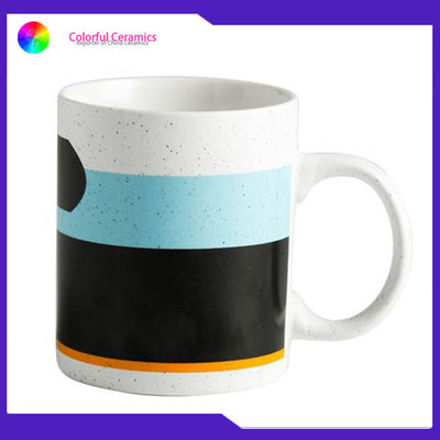 Sesame glazed ceramic mug personality decal coffee mug water mug 350ml gift promotion mug