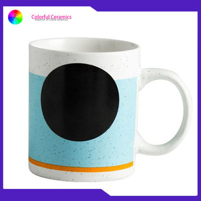 Sesame glazed ceramic mug personality decal coffee mug water mug 350ml gift promotion mug