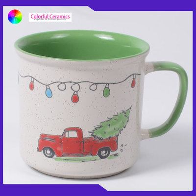 Stone ware Coffee mug sets 550ml ceramic cups hand painted Imitation enamel mug  Can be customized