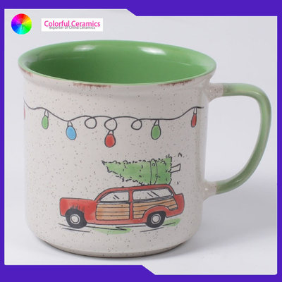 Stone ware Coffee mug sets 550ml ceramic cups hand painted Imitation enamel mug  Can be customized