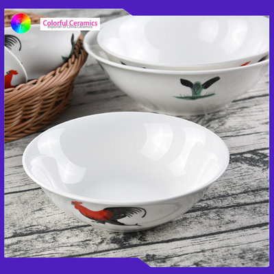 Vintage Porcelain 7 Inch Handmade Ceramic Bowls Customized Food Contact Safe