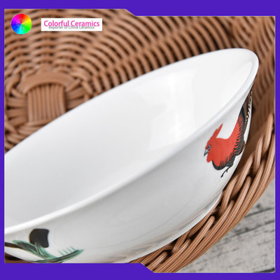 Vintage Porcelain 7 Inch Handmade Ceramic Bowls Customized Food Contact Safe