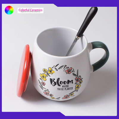 Ceramic beer mug mugs with lid coffee cup Hand-painted ceramic cups