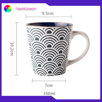 Handcrafts Gold Rim Handmade Stoneware Mugs Food Grade Safety Design