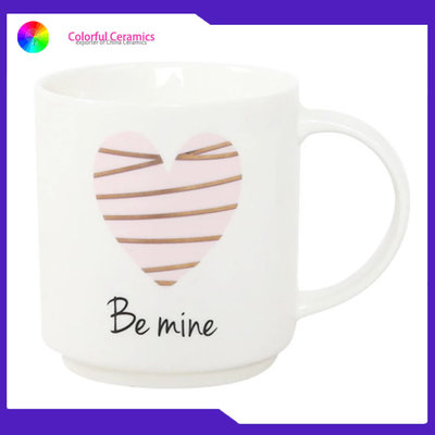 Stackable Ceramic Coffee Mug Set 480ml Capacity Disherwasher Safe Customized Logo