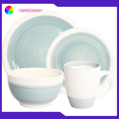 EEC Ceramic Dinnerware Sets Stoneware Coffee Mug 5.5 Inch Bowl Hand Painted Dessert Plates