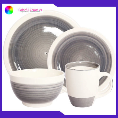 EEC Ceramic Dinnerware Sets Stoneware Coffee Mug 5.5 Inch Bowl Hand Painted Dessert Plates
