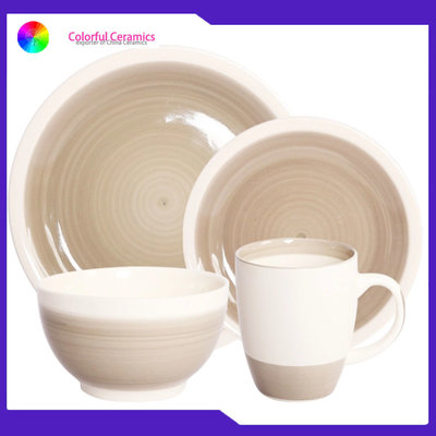 EEC Ceramic Dinnerware Sets Stoneware Coffee Mug 5.5 Inch Bowl Hand Painted Dessert Plates