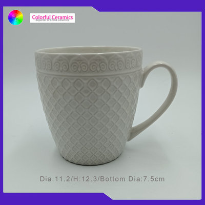 20 Oz Custom Embossed Coffee Mugs Durable Ceramic Promotional Mugs