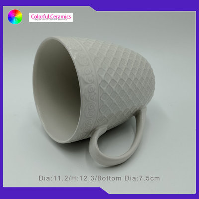 20 Oz Custom Embossed Coffee Mugs Durable Ceramic Promotional Mugs