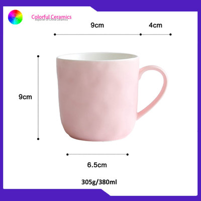 Matte Glazed Unique Custom Embossed Mugs 9cm*9cm For Home Office