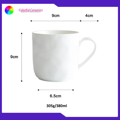 Matte Glazed Unique Custom Embossed Mugs 9cm*9cm For Home Office