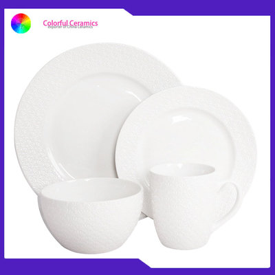 Multi Size Custom Ceramic Dinner Set Engraved Coffee Mugs Steak Plate Dinner Plate