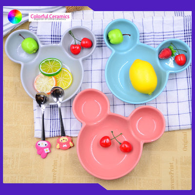 Childrens Dinner Custom Printed Ceramic Plates Food Contact Safe Eco - Friendly
