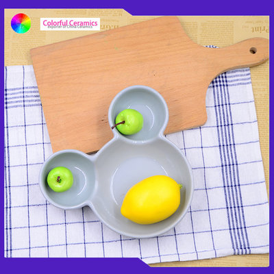 Childrens Dinner Custom Printed Ceramic Plates Food Contact Safe Eco - Friendly