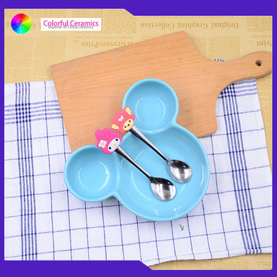 Childrens Dinner Custom Printed Ceramic Plates Food Contact Safe Eco - Friendly