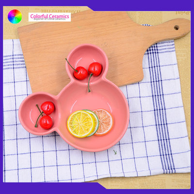 Childrens Dinner Custom Printed Ceramic Plates Food Contact Safe Eco - Friendly