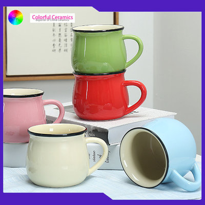 Disherwasher Safe Promotional Ceramic Coffee Mugs 350ml Capacity Custom Logo