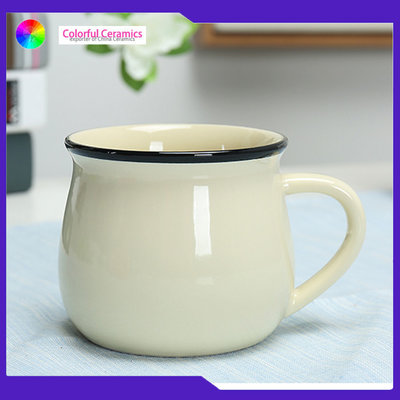 Disherwasher Safe Promotional Ceramic Coffee Mugs 350ml Capacity Custom Logo