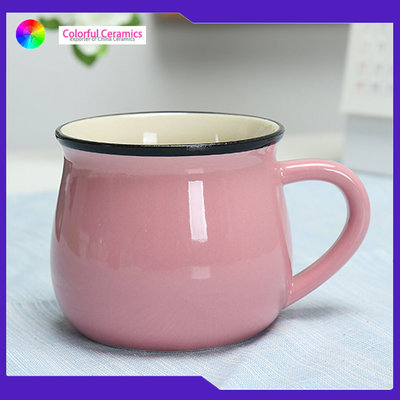 Disherwasher Safe Promotional Ceramic Coffee Mugs 350ml Capacity Custom Logo