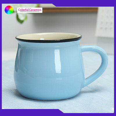 Disherwasher Safe Promotional Ceramic Coffee Mugs 350ml Capacity Custom Logo