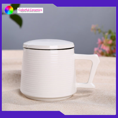 Eco - Friendly Custom Embossed Coffee Mugs Food / Microwave Safe With Cover