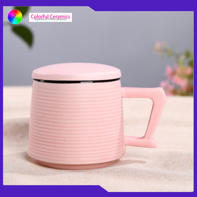 Eco - Friendly Custom Embossed Coffee Mugs Food / Microwave Safe With Cover
