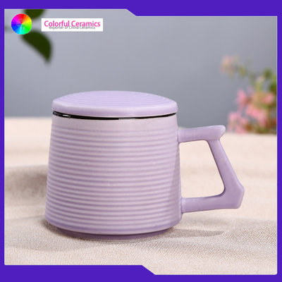 Eco - Friendly Custom Embossed Coffee Mugs Food / Microwave Safe With Cover