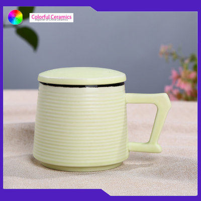 Eco - Friendly Custom Embossed Coffee Mugs Food / Microwave Safe With Cover