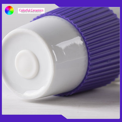 Silicon Lid / Sleeve  Pottery Mugs Without Handles Cadmium Free Eco - Friendly