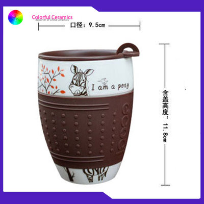 Microwave Safe Ceramic Coffee Mugs Without Handles Portable Drinking Cup 450ml