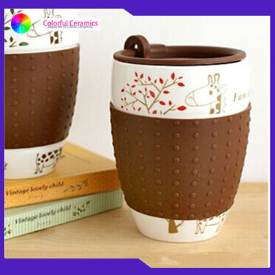 Microwave Safe Ceramic Coffee Mugs Without Handles Portable Drinking Cup 450ml