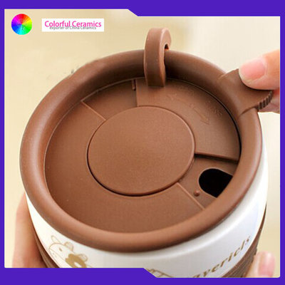 Microwave Safe Ceramic Coffee Mugs Without Handles Portable Drinking Cup 450ml