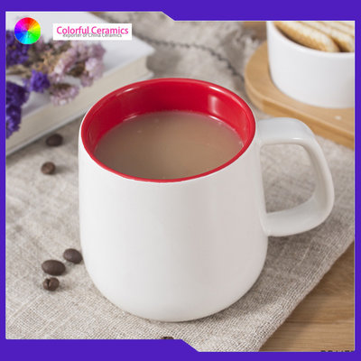 Lead Free Glazed Ceramic Coffee Mugs Microwave Safe Large Capacity Customized Logo