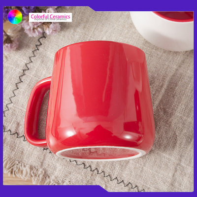 Lead Free Glazed Ceramic Coffee Mugs Microwave Safe Large Capacity Customized Logo