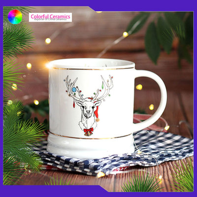 Christmas Gift Ceramic Coffee Mugs Embossed Tableware Sets Personalised Lead Free