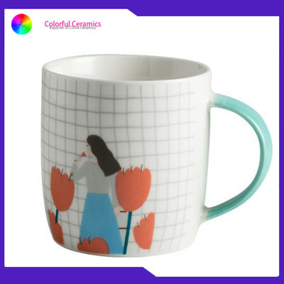 Breakfast Cup Custom Ceramic Coffee Mugs Engraved Lead Free Eco - Friendly