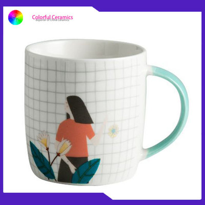 Breakfast Cup Custom Ceramic Coffee Mugs Engraved Lead Free Eco - Friendly