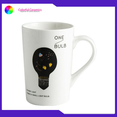 Durable Promotional Ceramic Coffee Mugs Food Contact Safe 12 Oz With Decal