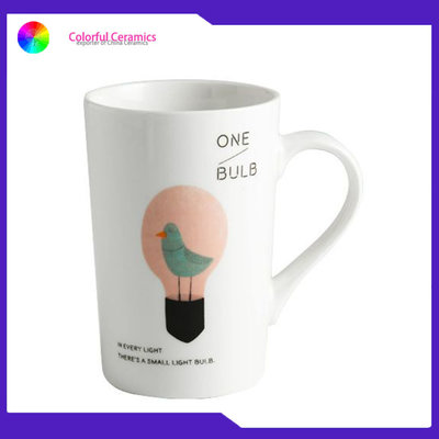 Durable Promotional Ceramic Coffee Mugs Food Contact Safe 12 Oz With Decal