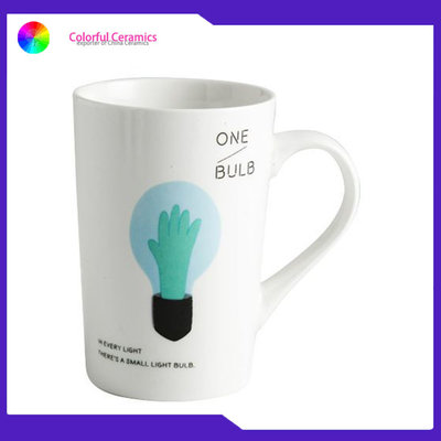 Durable Promotional Ceramic Coffee Mugs Food Contact Safe 12 Oz With Decal