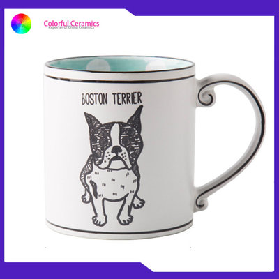 Big Volume New Bone China Mug , Ceramic Coffee Mugs Dinnerware Set Hand Printed