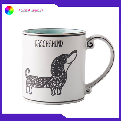 Big Volume New Bone China Mug , Ceramic Coffee Mugs Dinnerware Set Hand Printed