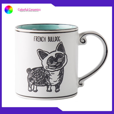 Big Volume New Bone China Mug , Ceramic Coffee Mugs Dinnerware Set Hand Printed