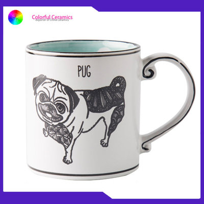 Big Volume New Bone China Mug , Ceramic Coffee Mugs Dinnerware Set Hand Printed
