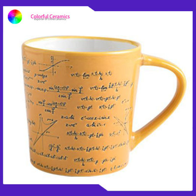 Stoneware Silkscreen Chemical Ceramic Coffee Mugs Custom Printed Cups Dishwasher Safe