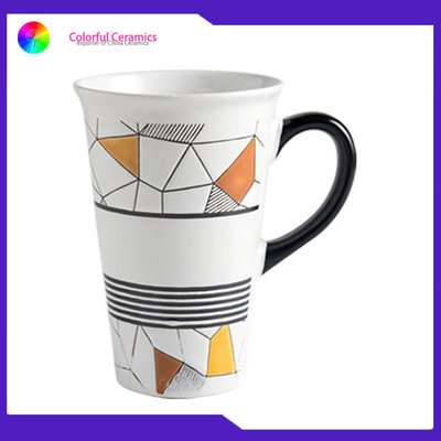 Tall Handmade Stoneware Mugs , Personalized Coffee Travel Mugs Large Capacity