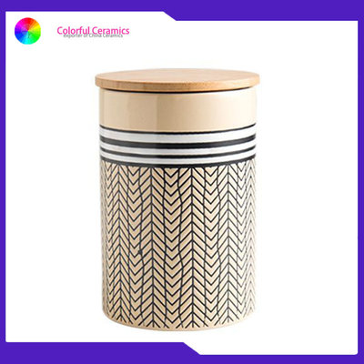 Different Size Food Safe Stoneware Coffee Mug Sets Nordic Ceramic Storage Canister