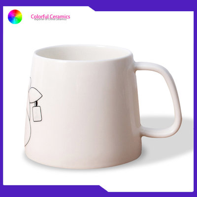 Food Contact Safe Promotional Ceramic Travel Mug Low Water Absorption Durable