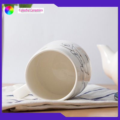 Food Contact Safe Promotional Ceramic Travel Mug Low Water Absorption Durable